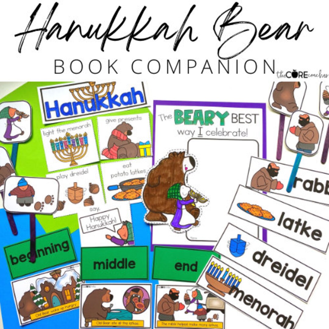Hanukkah Bear Read Aloud Activities-holiday Book Companion for - Etsy