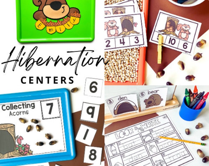 Winter Animals Hibernation Home Education Printable - Etsy