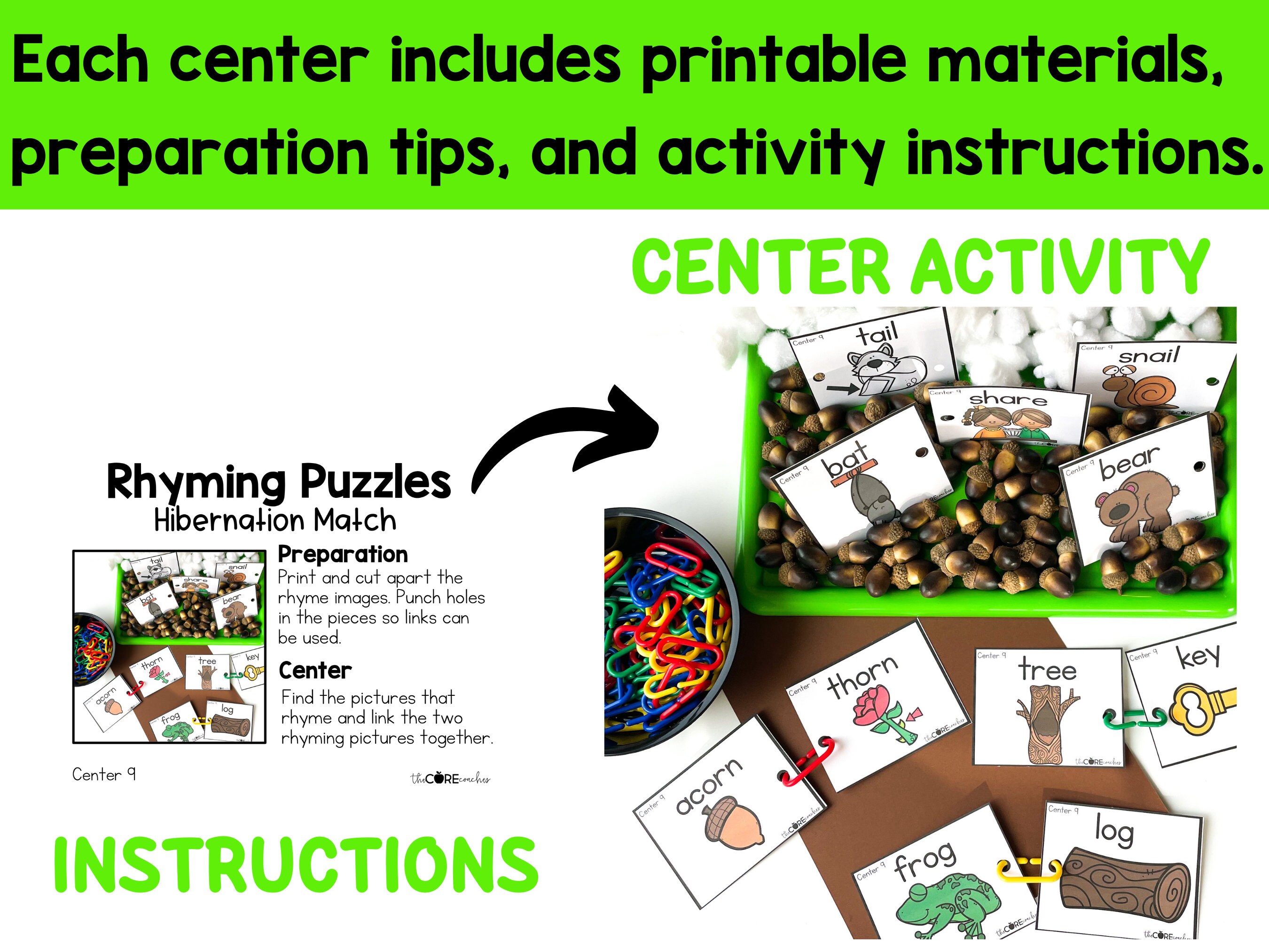 Hibernation Math and Literacy Centers for Preschool - Etsy