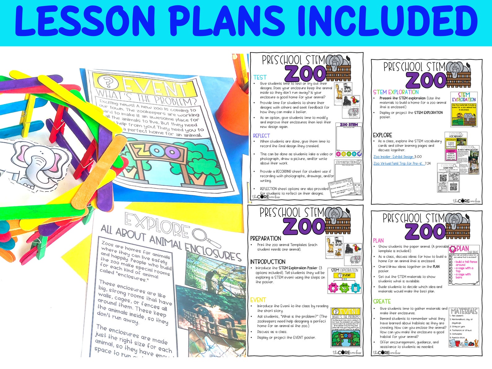 Zoo Prek STEM Challenge, Animals Preschool STEM - Etsy