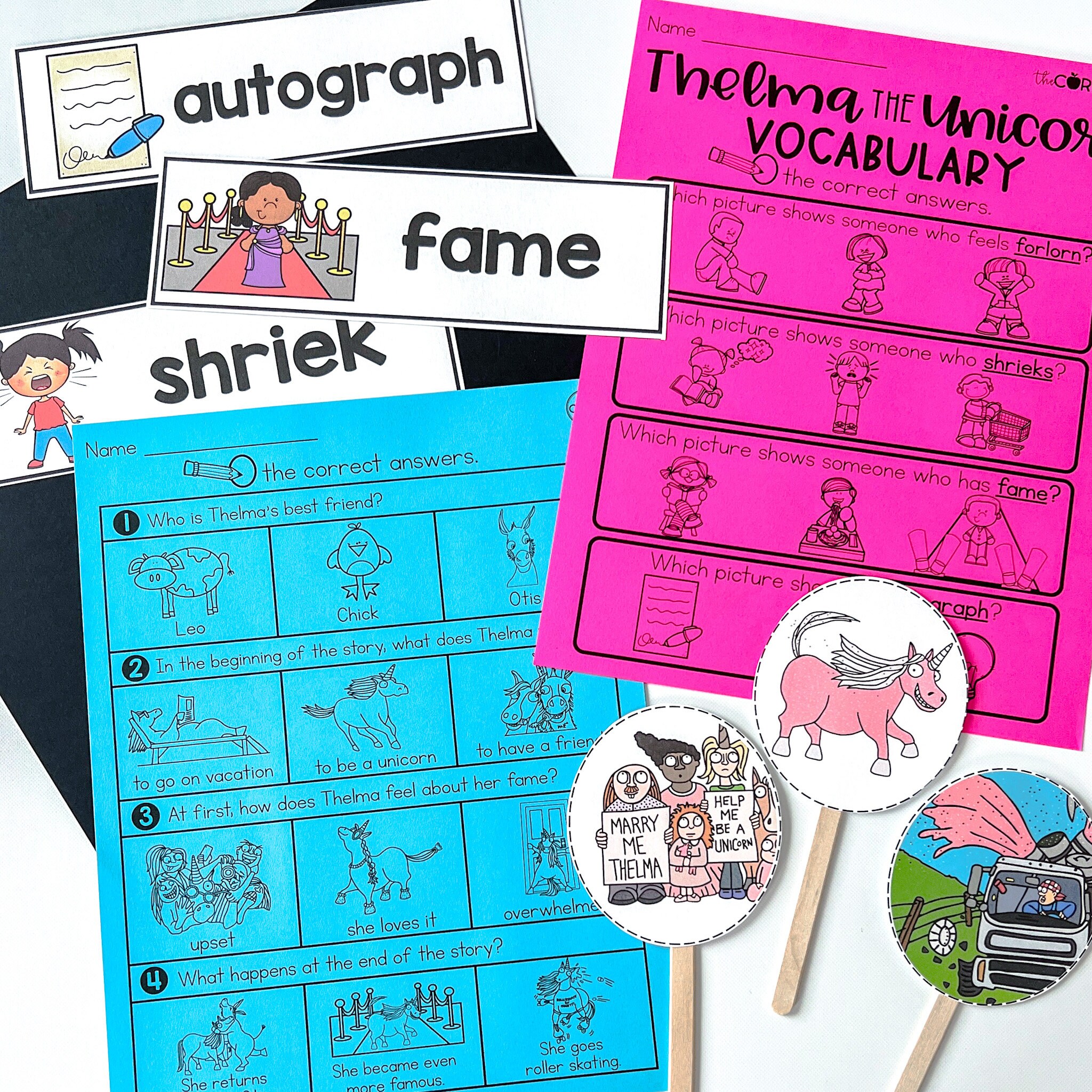 Thelma the Unicorn Reading Comprehension Activities for Preschool - Etsy