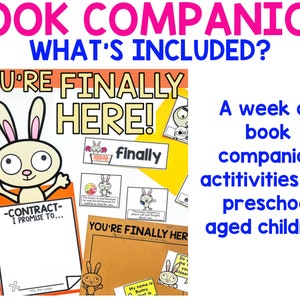 You're Finally Here Book Companion for Preschool Back to School Prek ...