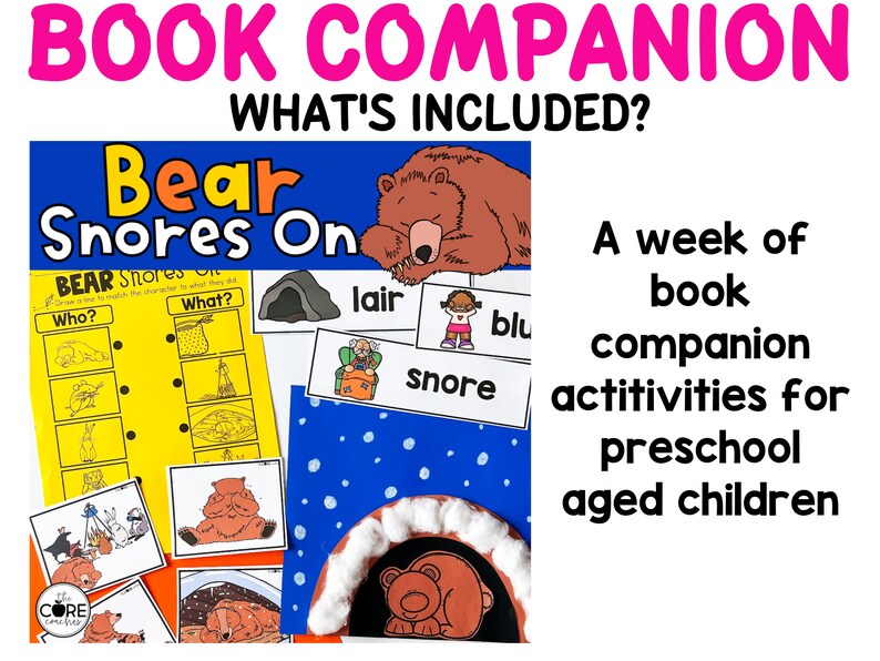 Bear Snores on Book Companion for Preschool Bear Snores on Prek Writing ...