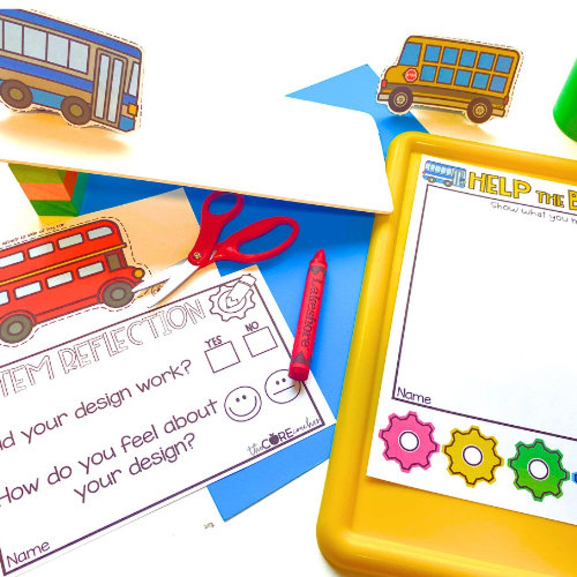 School Bus Prek STEM Activity Community Helper Bus Driver Hands-on ...