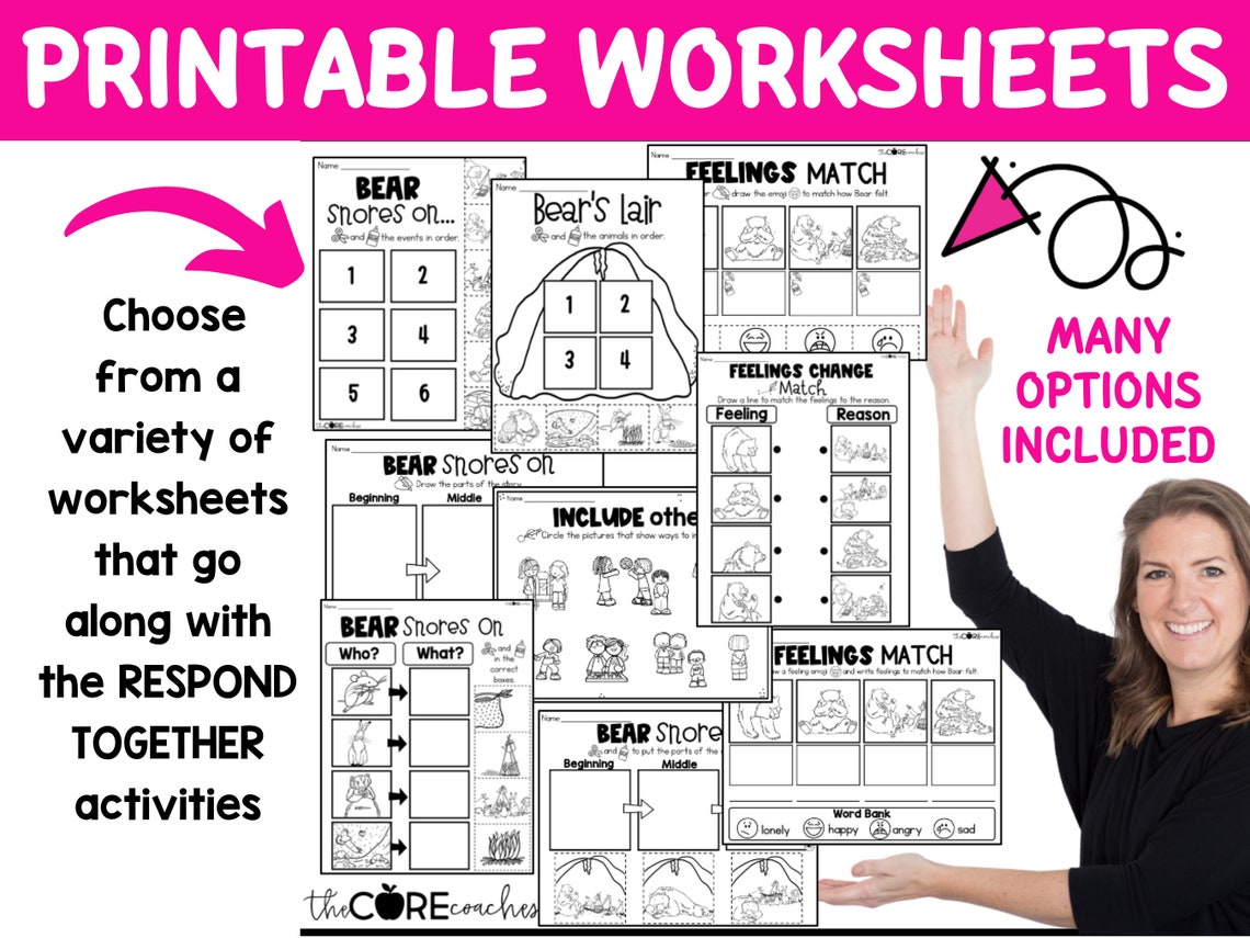 Bear Snores on Book Companion for Preschool Bear Snores on Prek Writing ...