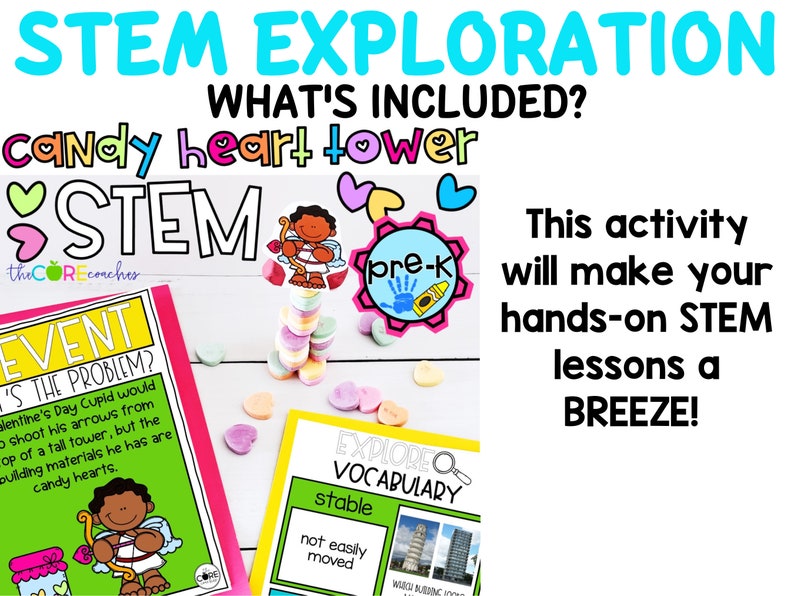 Valentine STEM Preschool STEM Prek STEM Candy Stem for Preschool ...