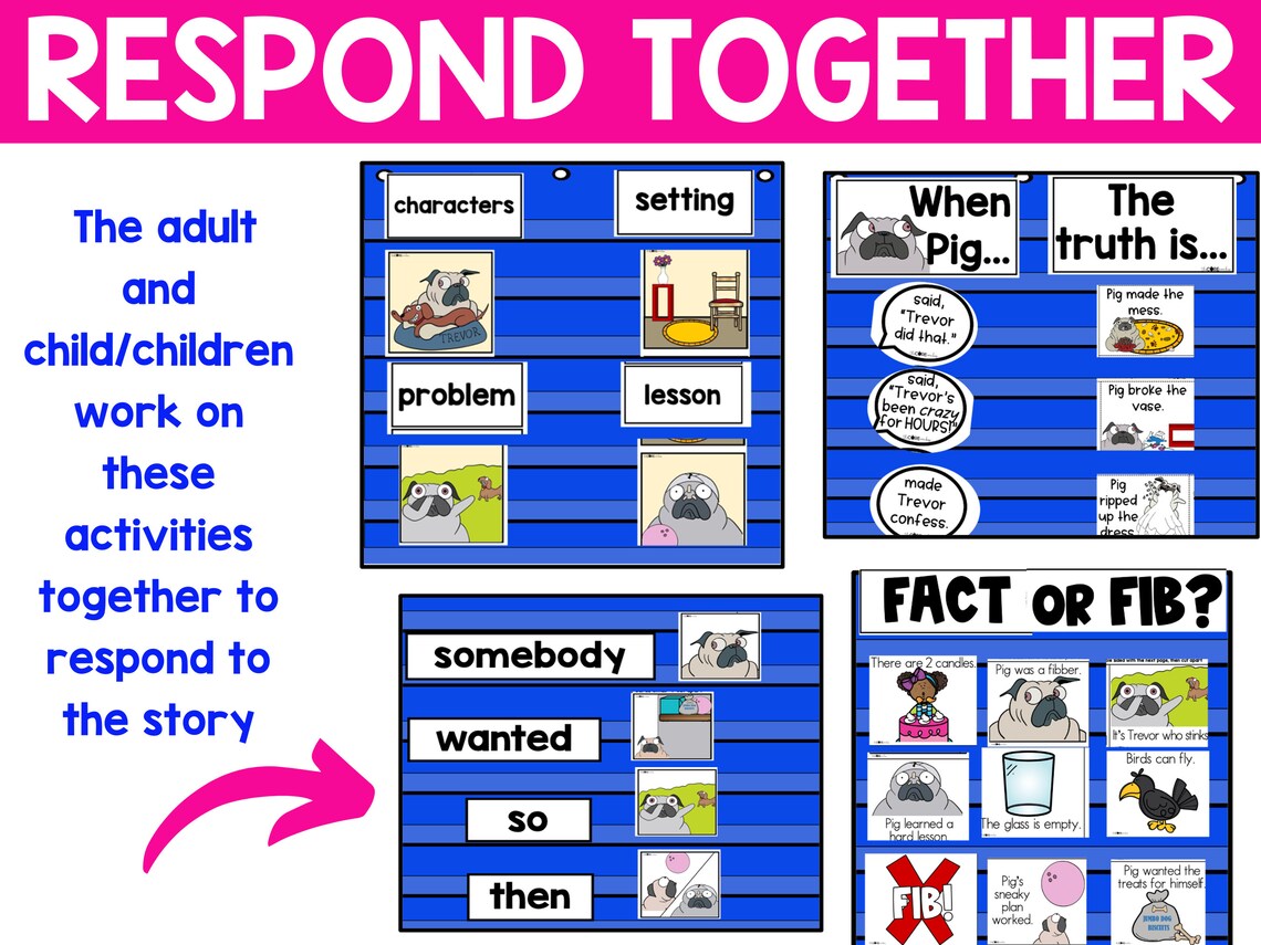 Pig the Fibber Preschool Book Companion Pig the Fibber Prek Writing ...