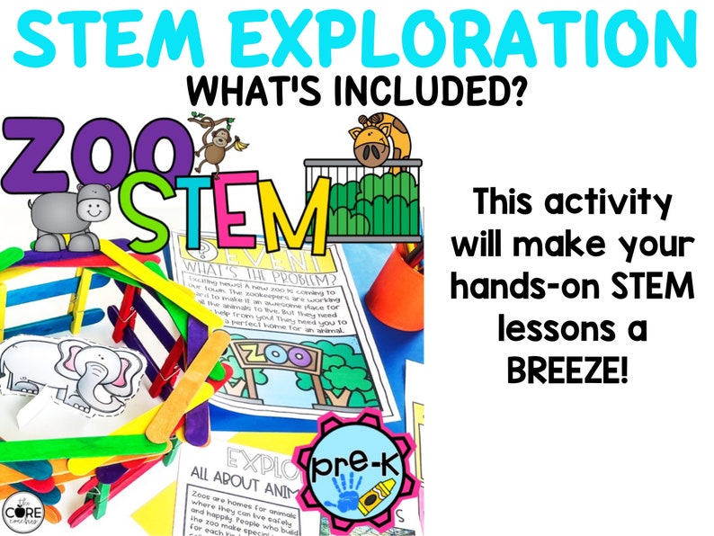 Zoo Prek STEM Challenge, Animals Preschool STEM - Etsy
