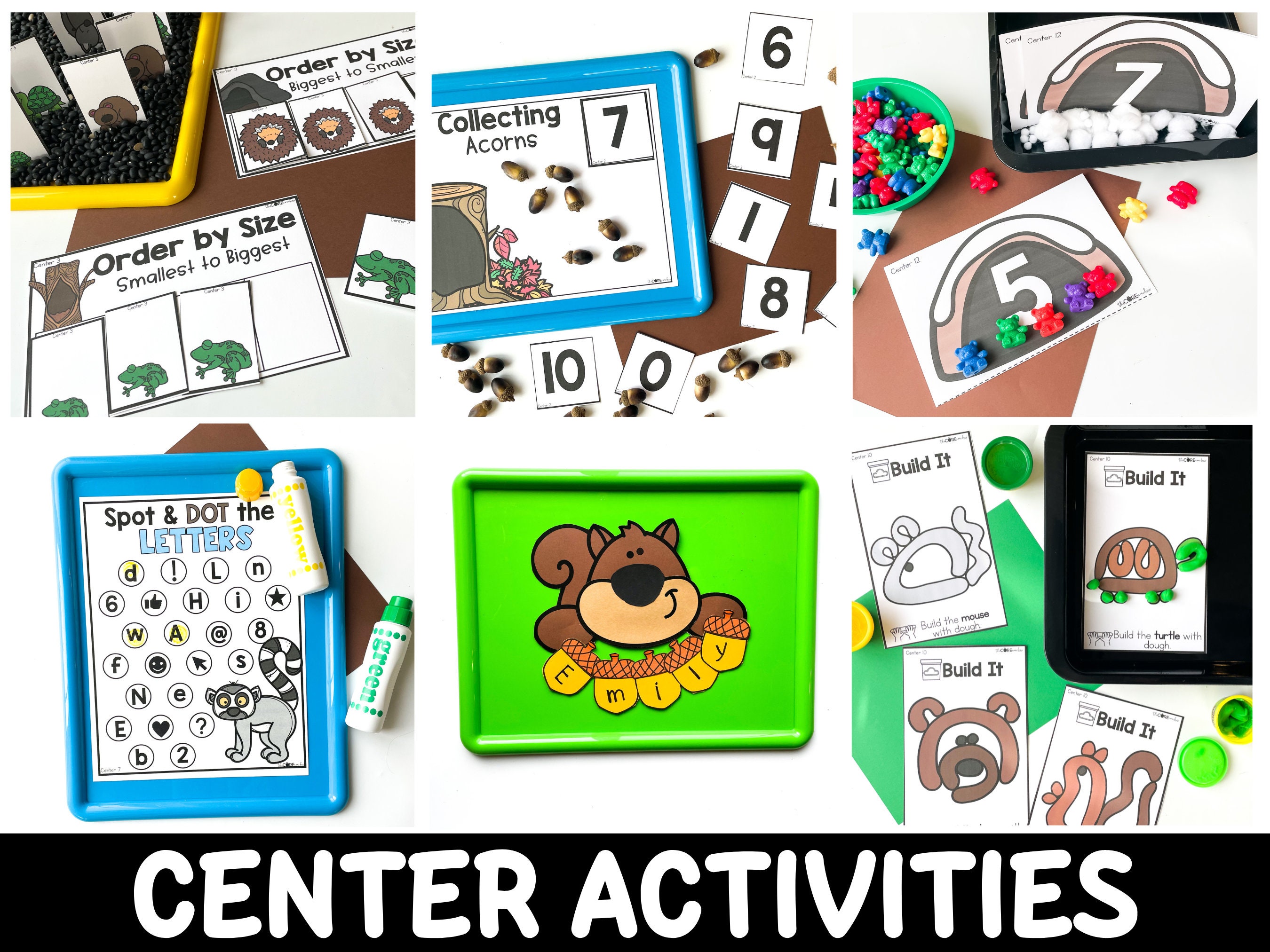 Hibernation Math and Literacy Centers for Preschool - Etsy