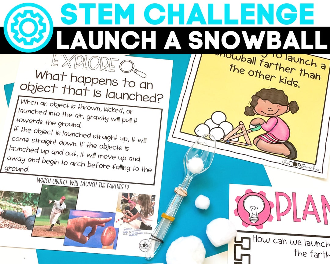 Snowball STEM for Preschool Snowball Launcher Snowball Catapult ...