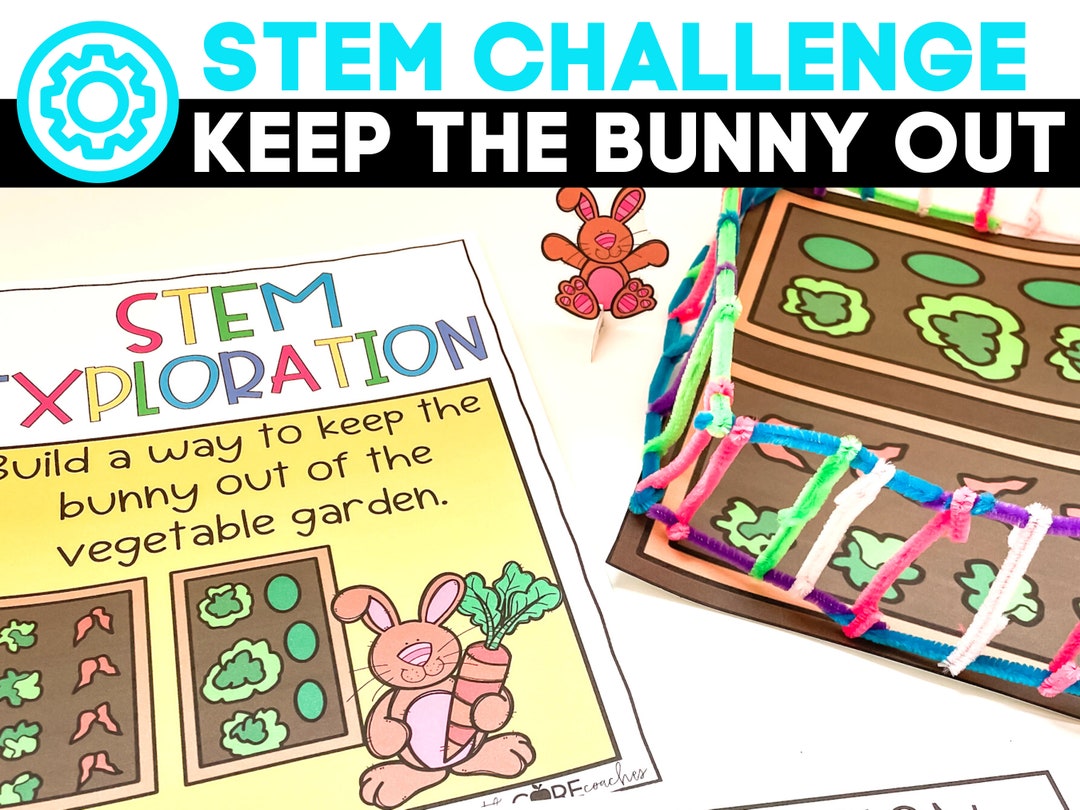 Bunny Prek STEM Challenge, Easter Preschool STEM - Etsy