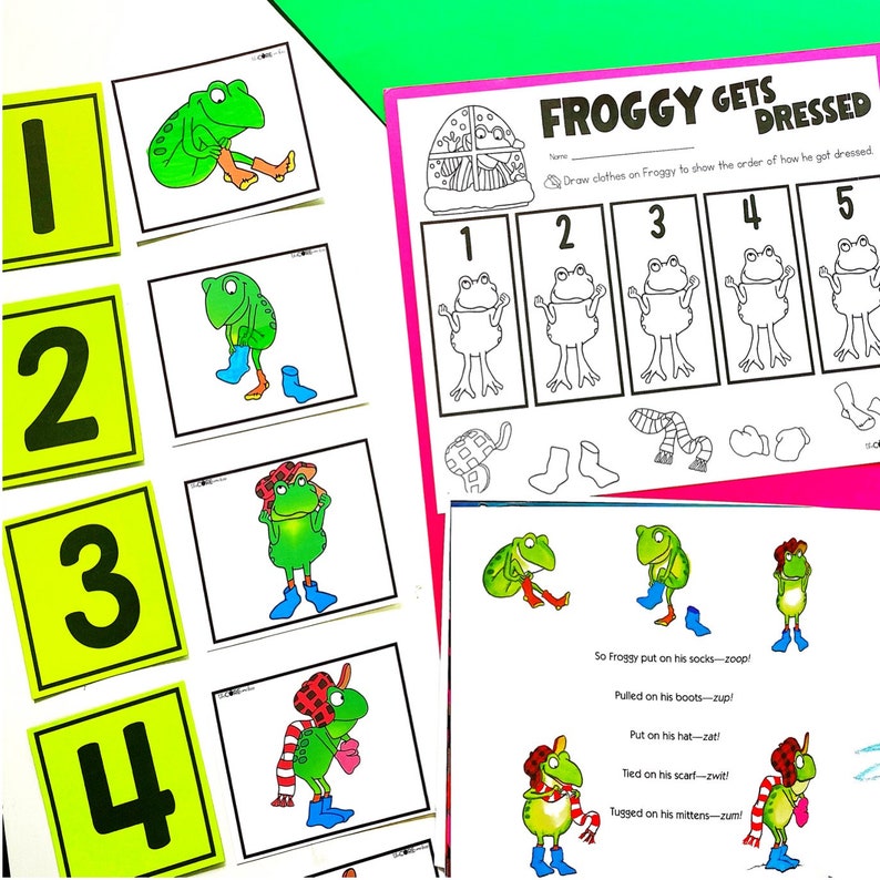 Froggy Gets Dressed Preschool Book Companion and Weather Activities - Etsy
