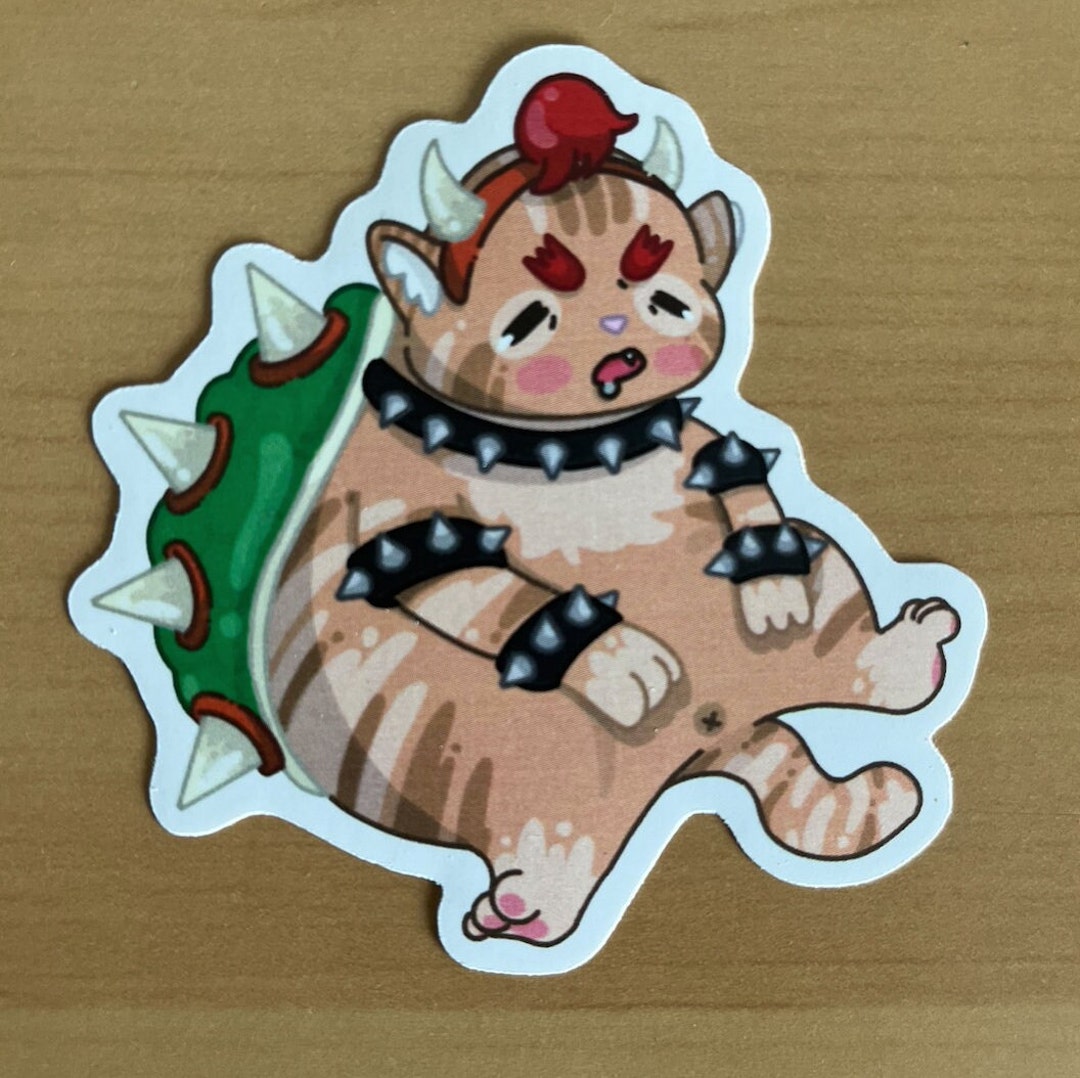 Bowser Cat Sticker / Vinyl Sticker / Waterproof Sticker / - Etsy