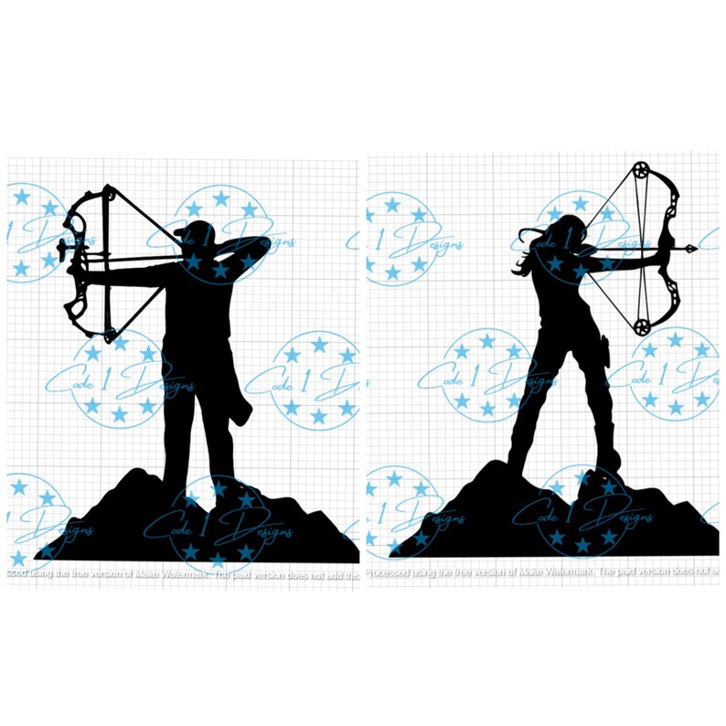 Female or Male Archer Decal - Etsy