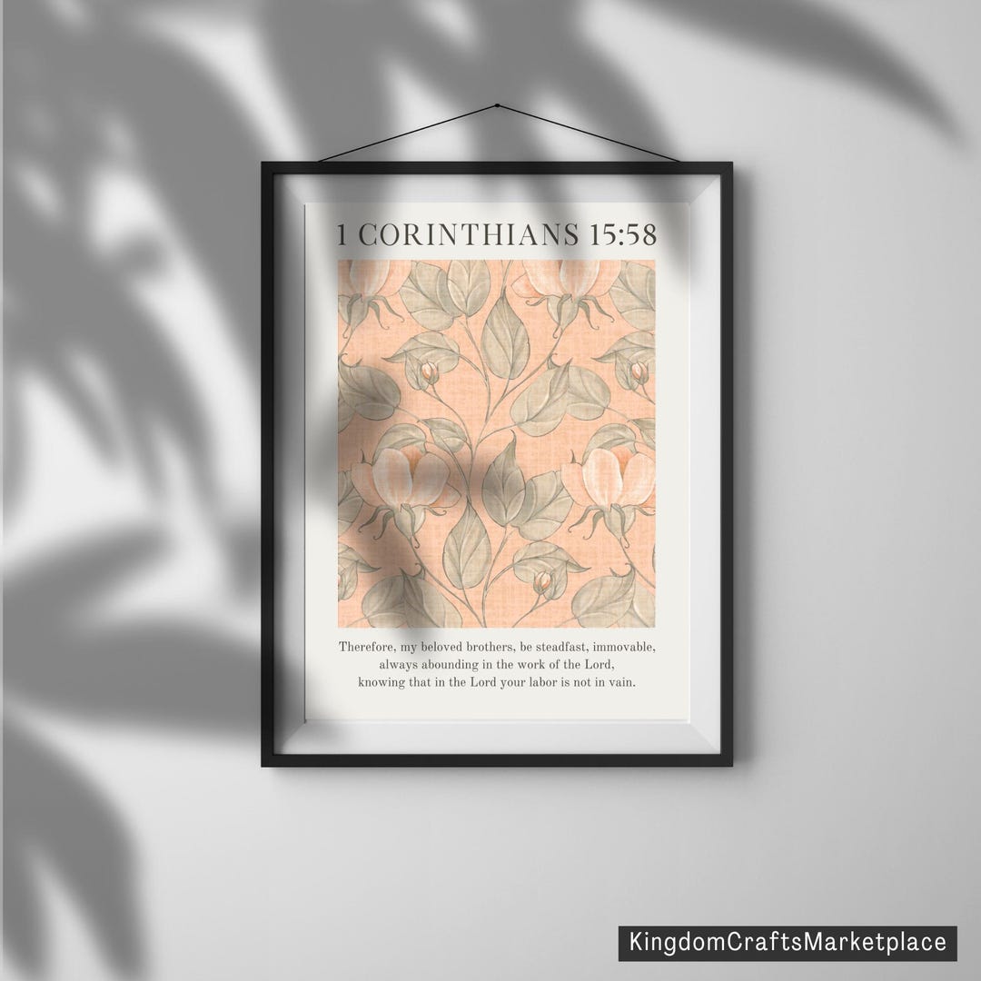 Scripture Wallart Bible Verse Poster Vintage Faith Gift for Her Him Christian Home Decor (1 ...