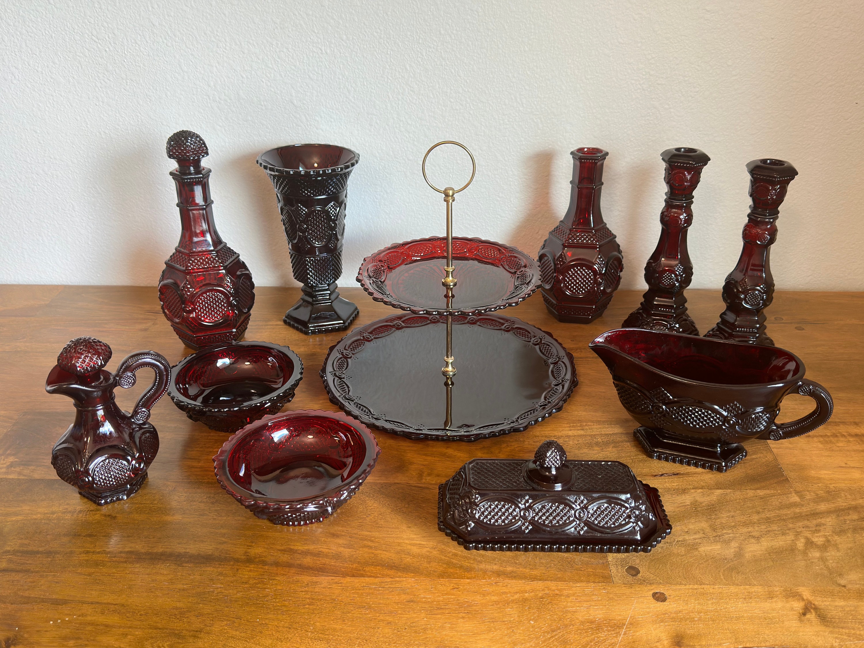 Avon 1876 Ruby Red Cape Cod Dishes Priced Individually - Etsy