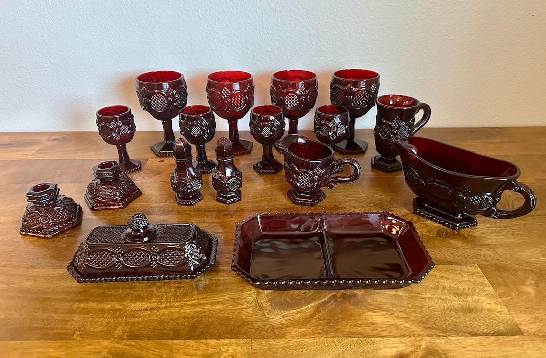 Avon 1876 Ruby Red Cape Cod Dishes - Priced Individually - Etsy
