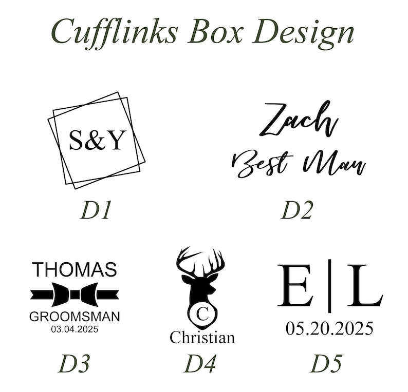 Personalized Cufflinks for Men, Cufflinks Box, Cufflinks Set for ...