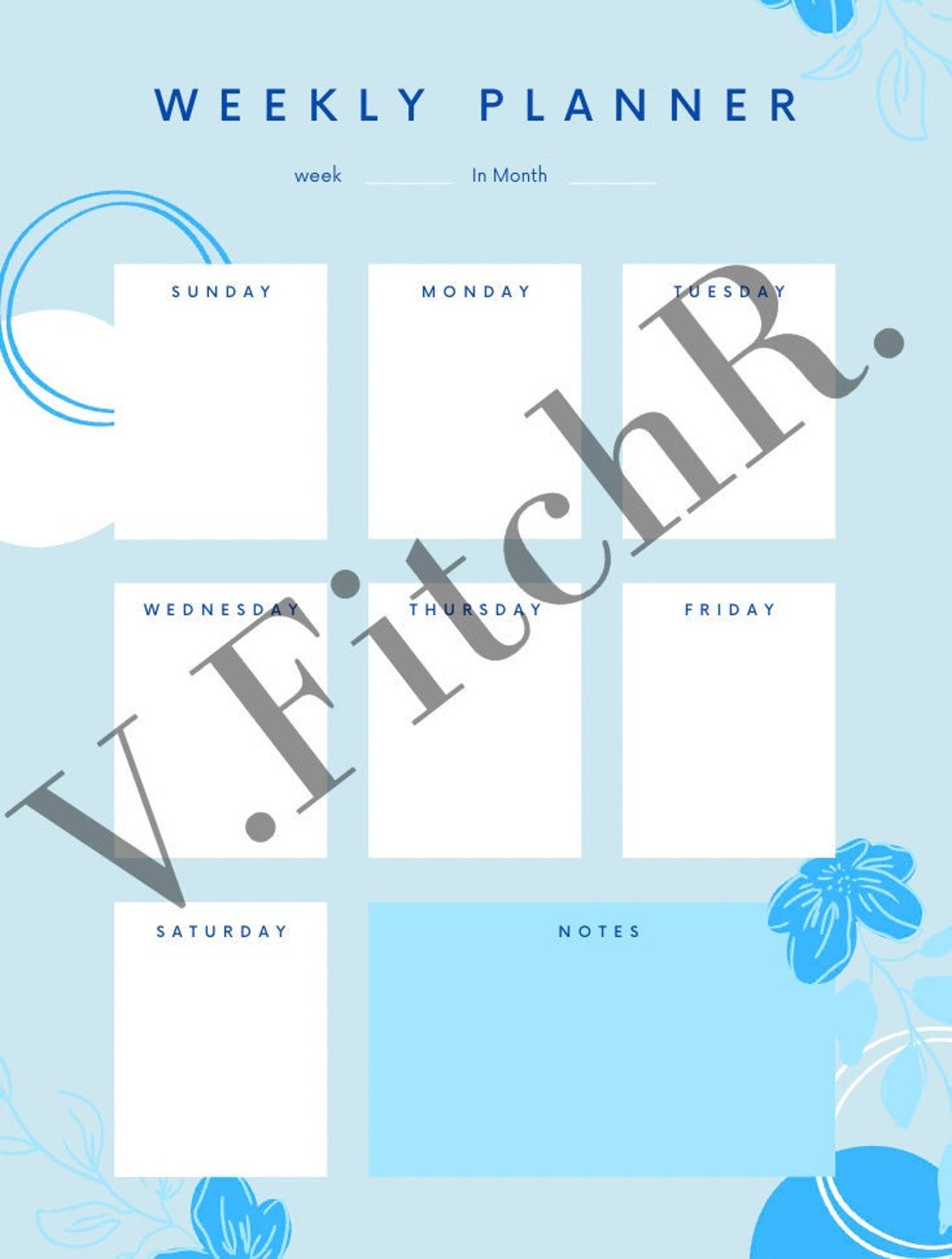 Weekly Planner - Aesthetically Pleasing - Etsy