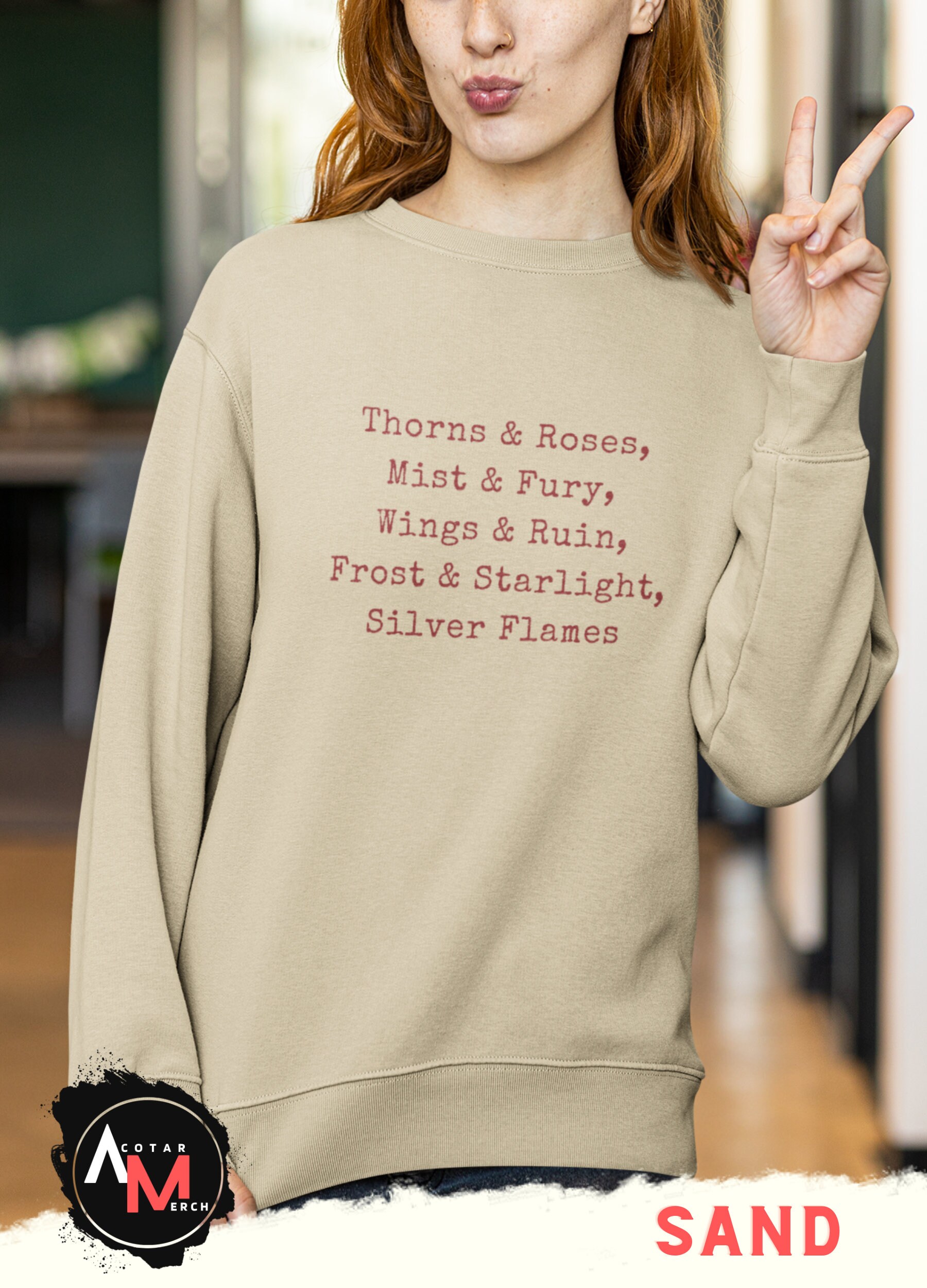 SJM Acotar Books Sweatshirt With Night Court of Dreams for A Court of ...
