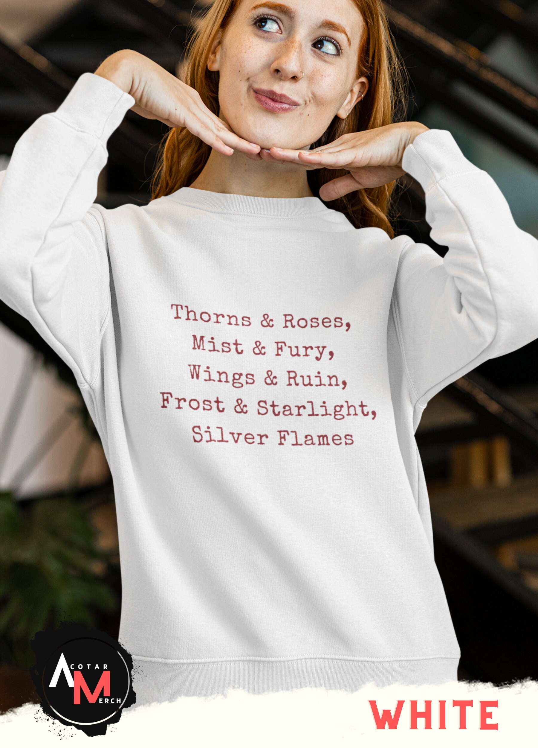 SJM Acotar Books Sweatshirt With Night Court of Dreams for A Court of ...