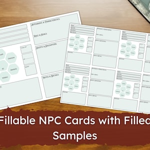 D&D Dm Npc Bundle - Dnd Roll Charts - Cards for Npcs Monsters and ...