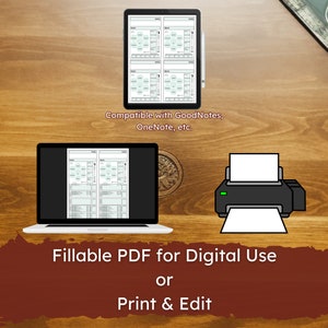 Fillable and Printable Dnd Initiative Tracker Set - Essential Dungeon ...