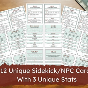 D&D Dm Npc Bundle - Dnd Roll Charts - Cards for Npcs Monsters and ...