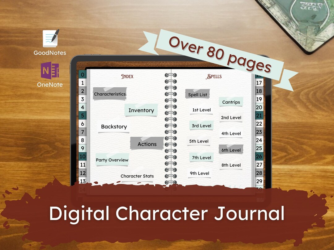 Dnd Character Campaign Journal - Digital Dungeons and Dragons Notebook ...