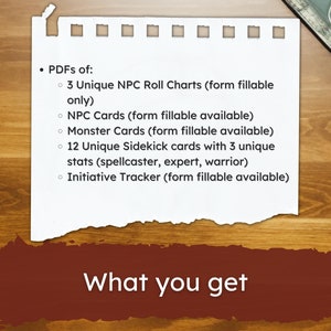 D&D Dm Npc Bundle - Dnd Roll Charts - Cards for Npcs Monsters and ...