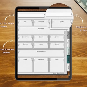 Dnd DM Digital Journal for World Building Dungeons and Dragons Dungeon ...