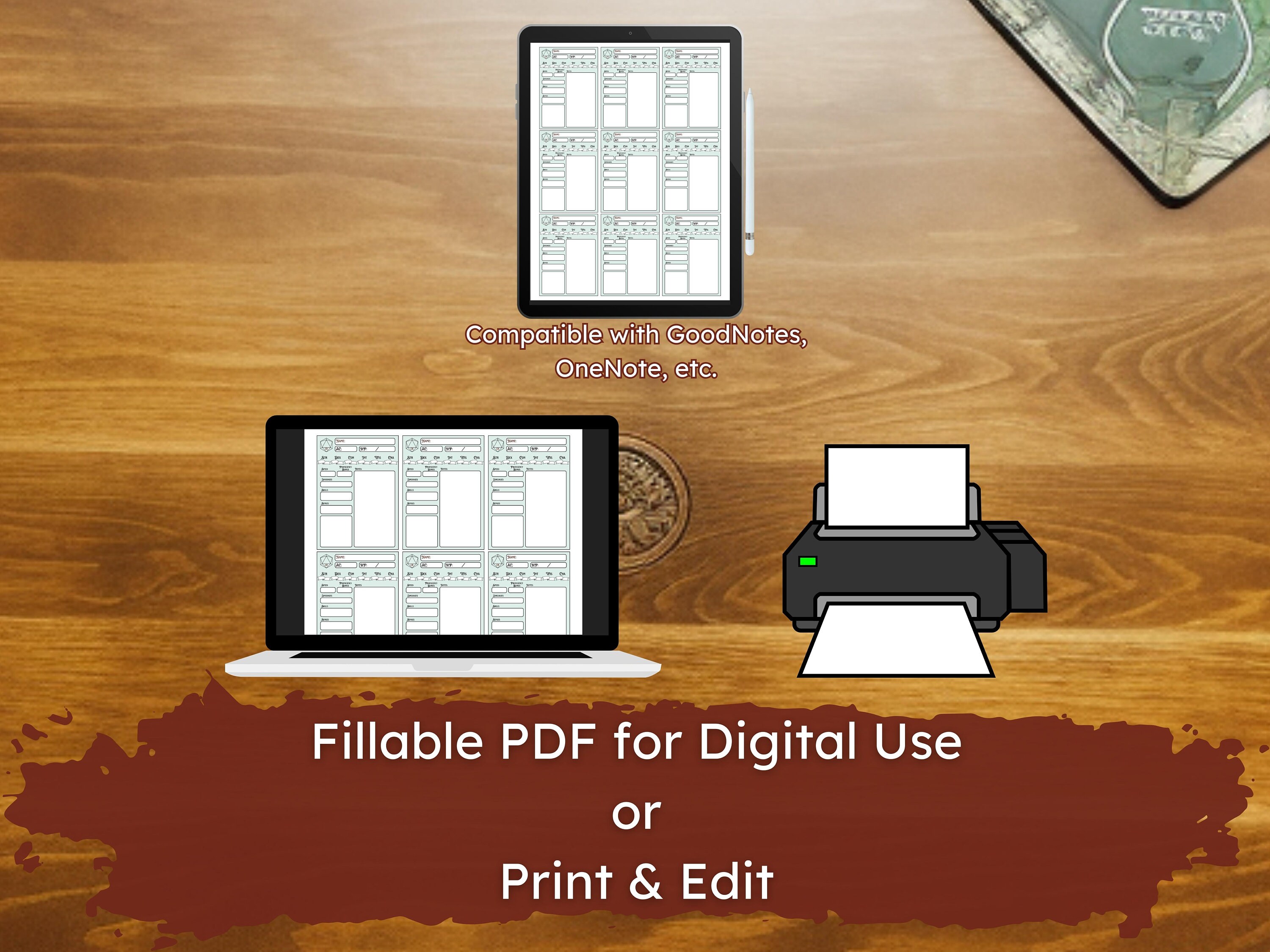 Simple D&D Monster Cards Dm/dungeon Master Tools Fillable - Etsy