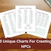 Quick NPC Roll Charts/creations Tools for Dms - Dnd Dungeons & Dragons ...
