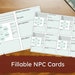 D&D Dm Npc Bundle Dnd Roll Charts Cards for Npcs Monsters and Sidekicks ...