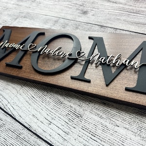 Personalized Mom Sign With Children's Names / Mother's Day Gift / Mom ...