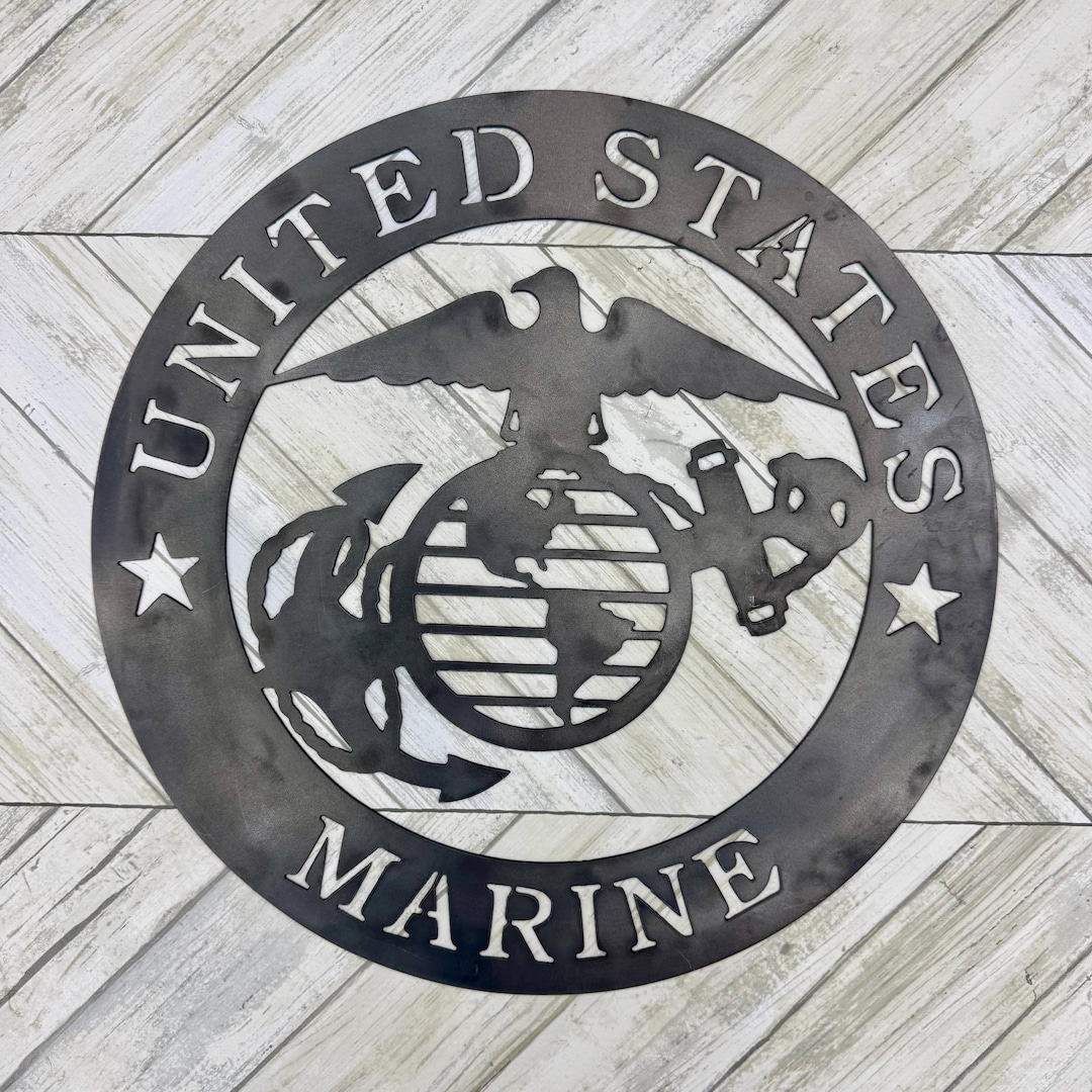 United States Marine Crest Logo Military Metal Sign Home Decor Metal ...