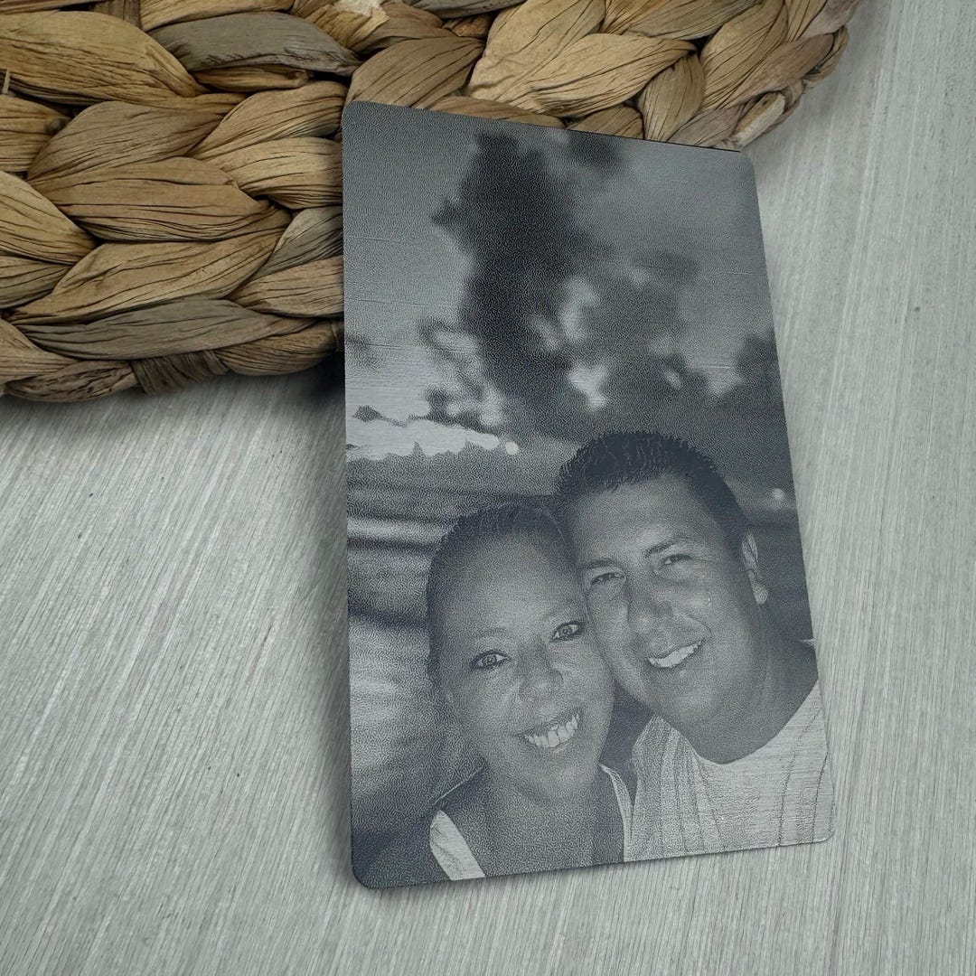 Engraved Picture Wallet Card, Personalized Picture Wallet Card, Metal ...