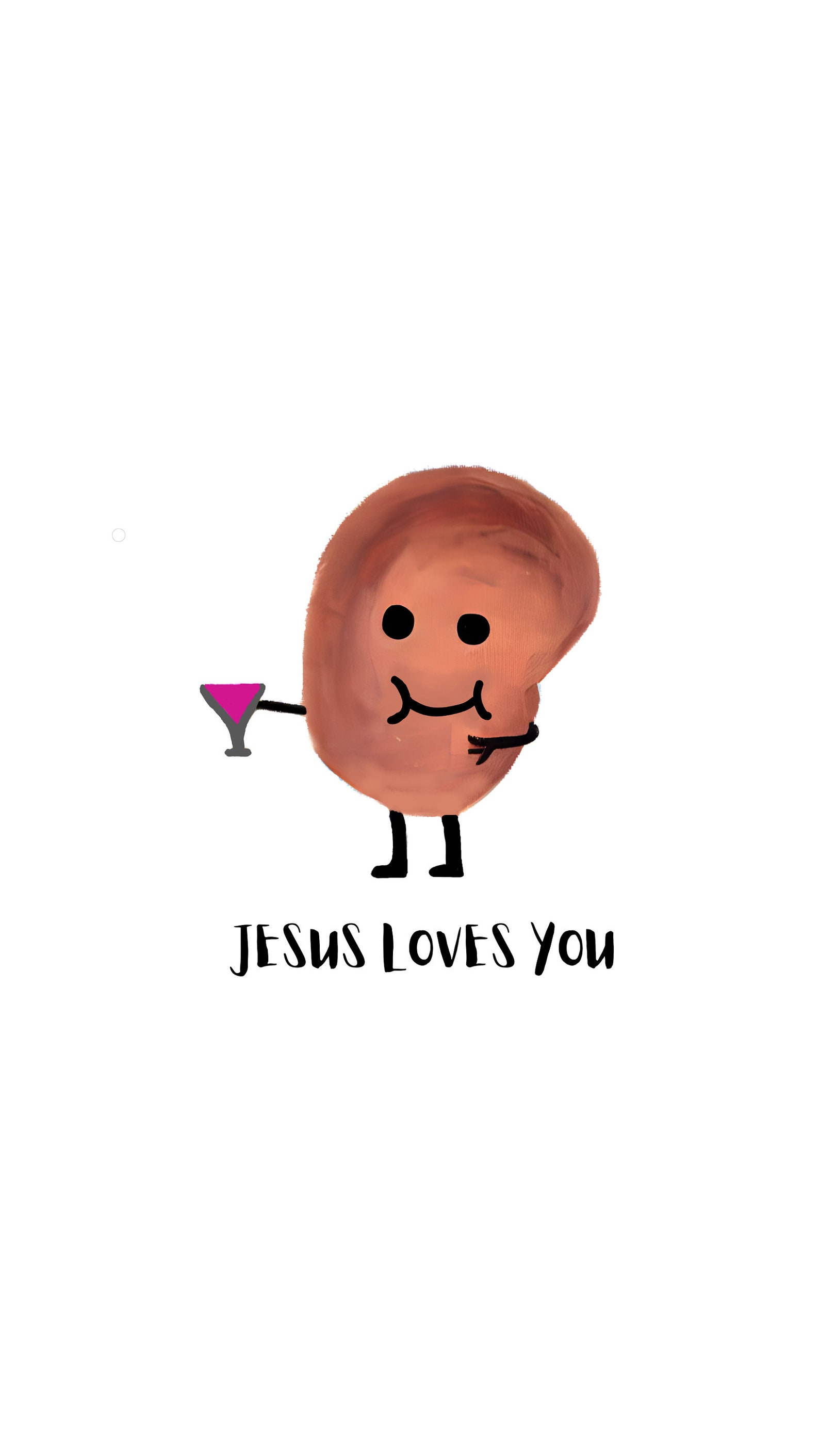 Party Potato "jesus Loves You" Phone Wallpaper - Etsy