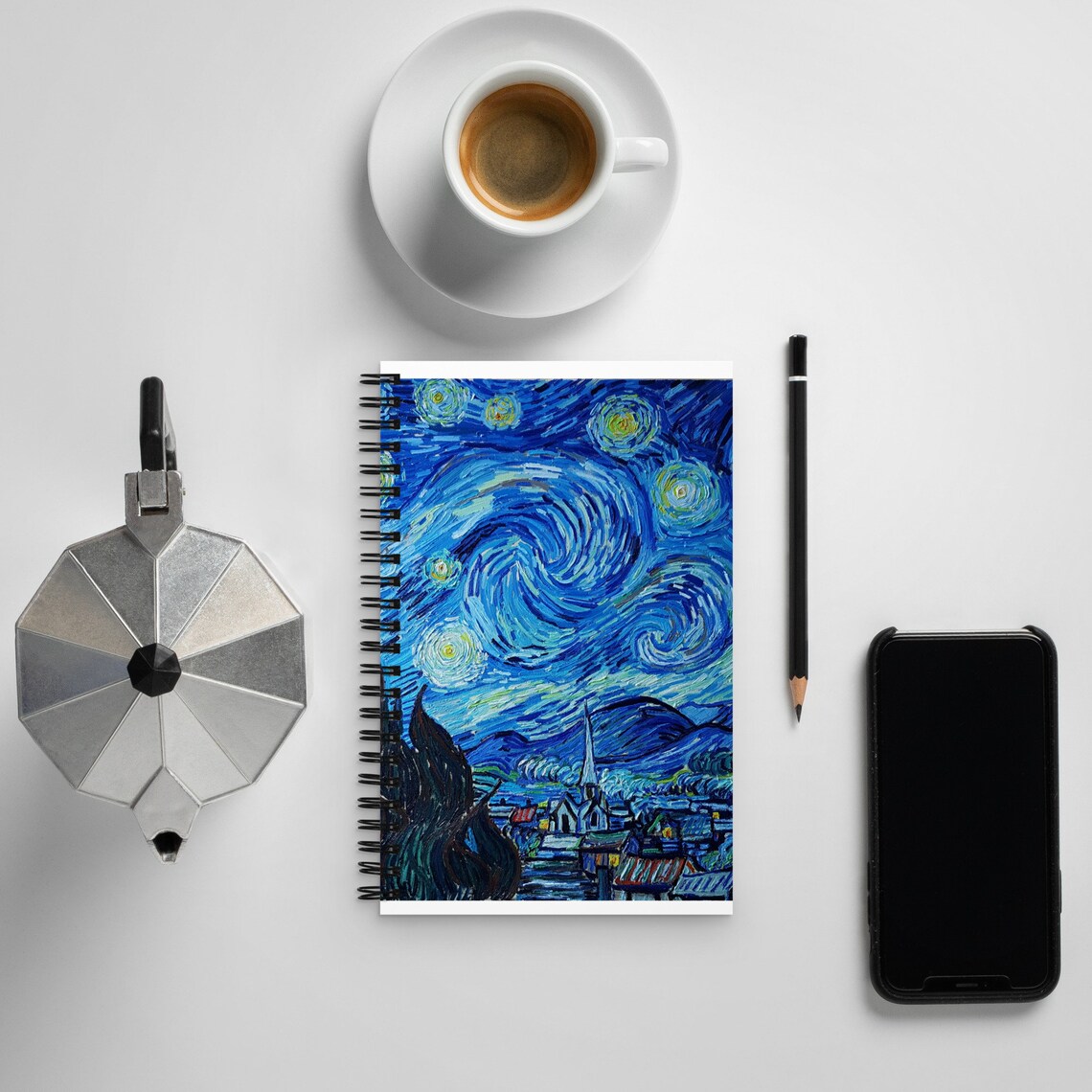 Van Gogh Starry Night Spiral Notebook - Etsy