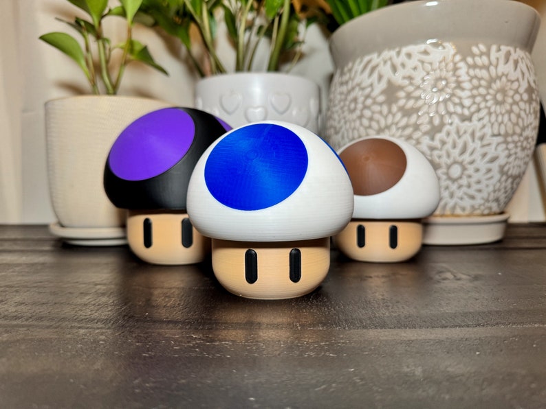 Mario Inspired Mushroom Head Screw Top Container - Etsy