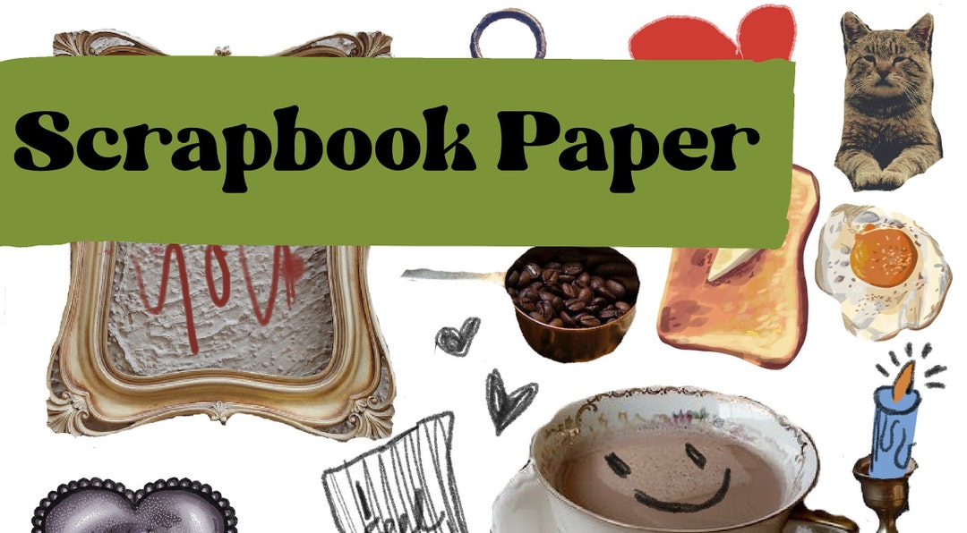 Digital Scrapbook Paper Antique Collage Junk Journal - Etsy