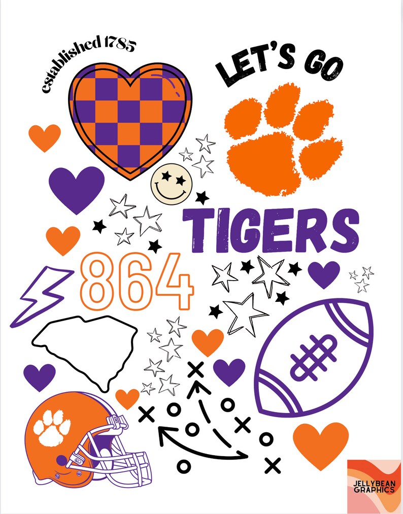 Clemson SVG and PNG Design - Etsy