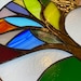 Tree Stained Glass Round Window Panel Suncatcher Multicolored Glass ...