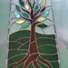 Stained Glass Tree Window Panel Suncatcher Studio Hand Crafted USA - Etsy