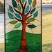 Stained Glass Tree Window Panel Suncatcher Studio Hand Crafted USA - Etsy