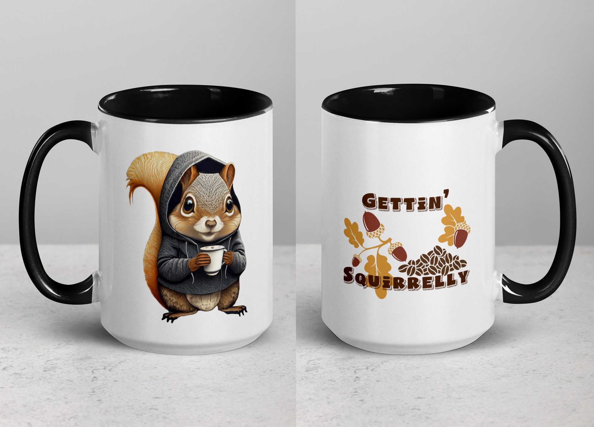 Café Critters : Gettin' Squirrelly - Squirrel Drinking Coffee/tea Mug ...
