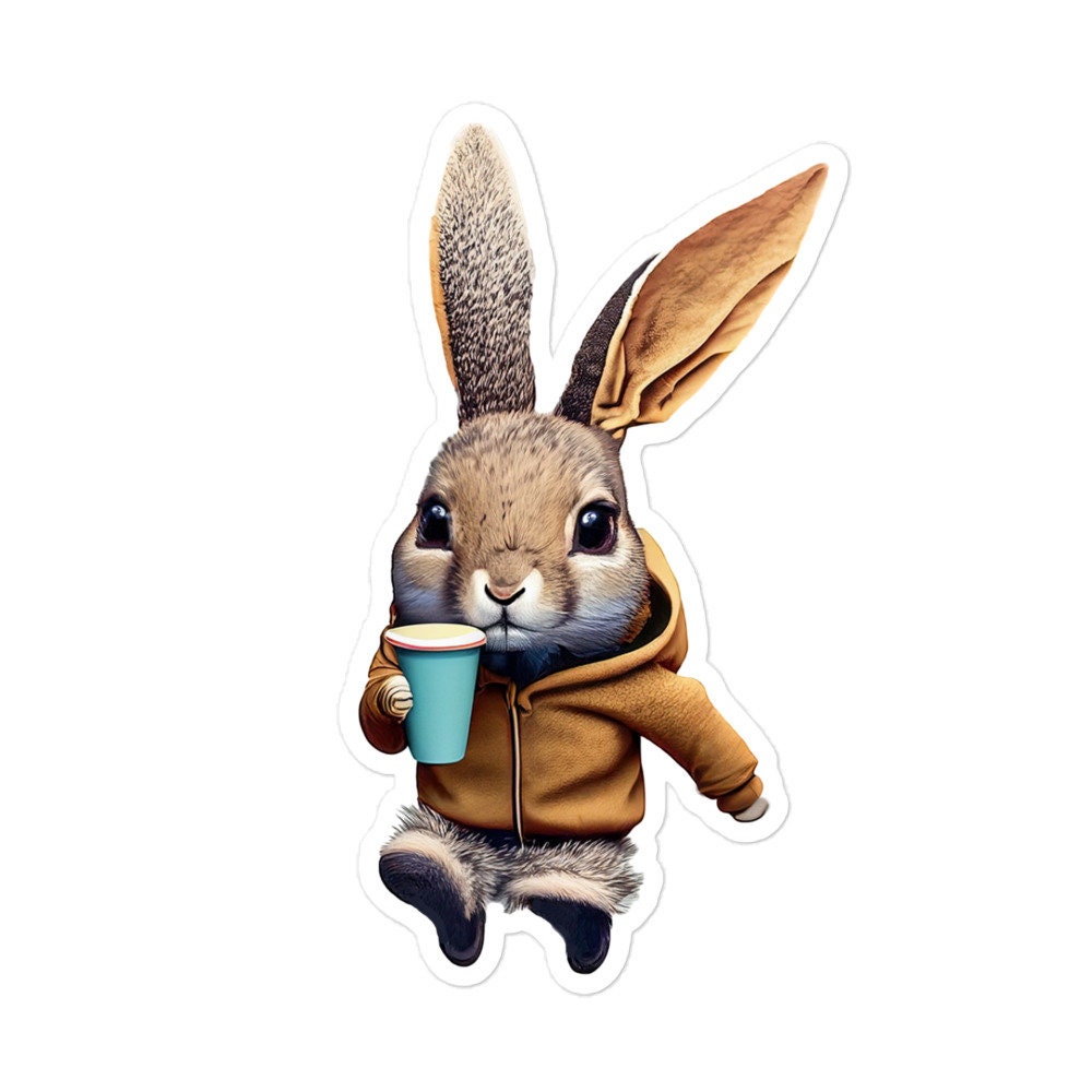 Vinyl Sticker - Café Critters : Jacked on Java (V02) - Jackrabbit ...