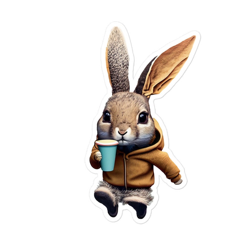 Vinyl Sticker - Café Critters : Jacked on Java (V02) - Jackrabbit ...