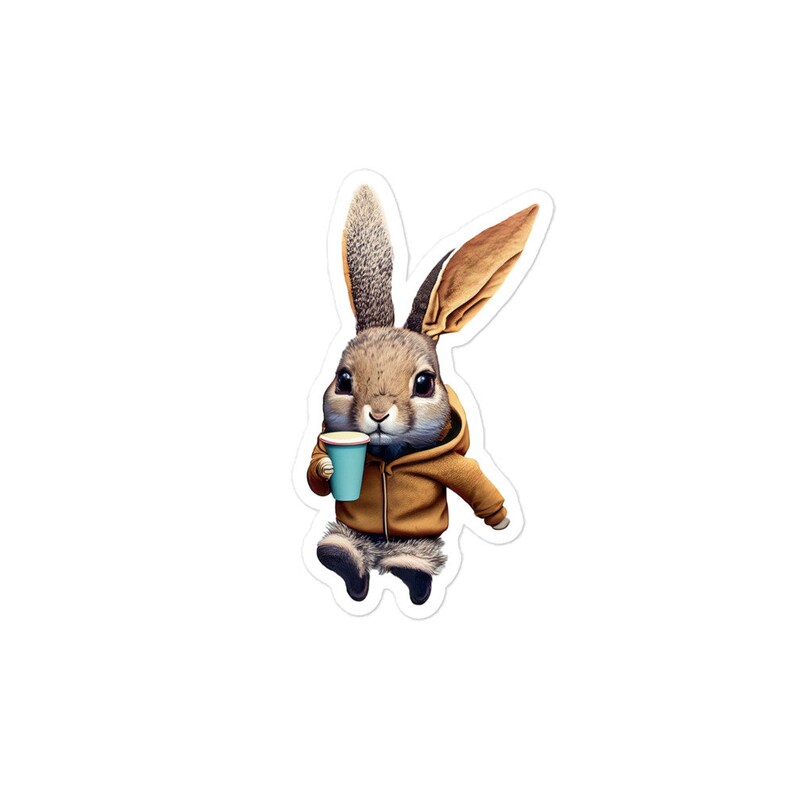 Vinyl Sticker - Café Critters : Jacked on Java (V02) - Jackrabbit ...