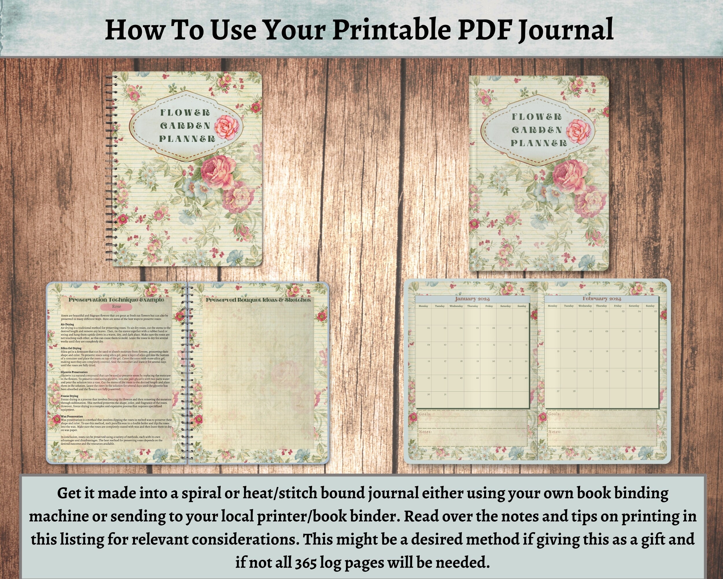 FLOWER GARDEN PLANNER, Printable Garden Journal, Cut Flower Garden ...